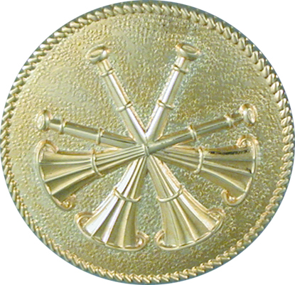 Cap Badge with 4 Crossed Horns - 4213F: Badges Ex Cetera