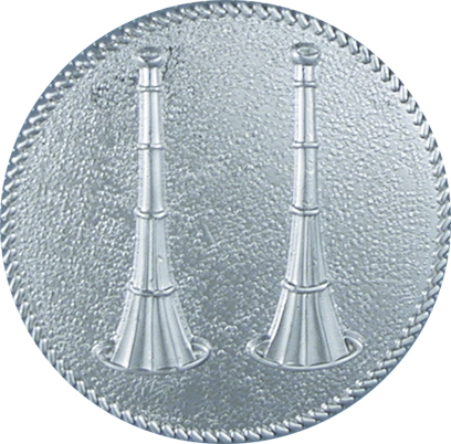 Cap Badge with 2 Horns - 4218F: Badges Ex Cetera