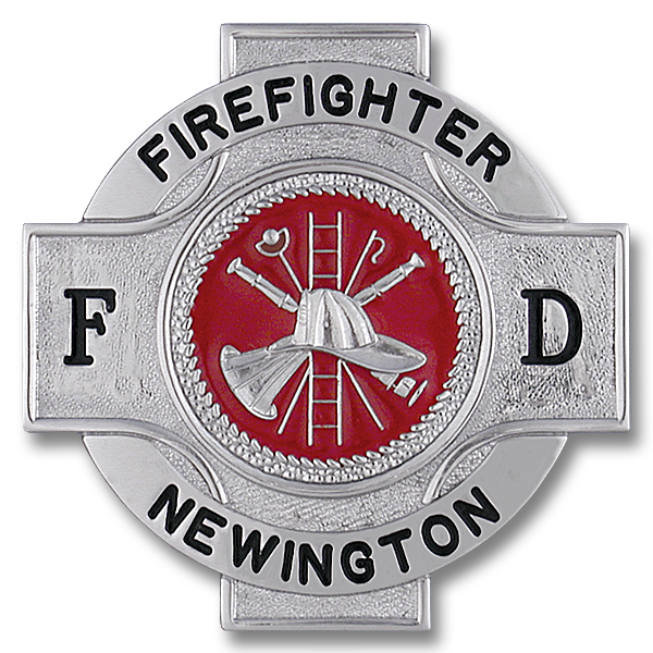 2" round badge with cross panels B1318: Badges Ex Cetera