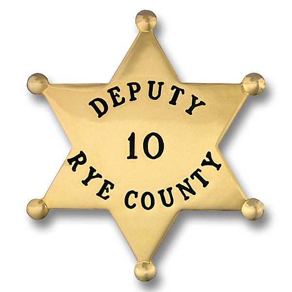 Six point ball tipped star B-6510: Badges Ex Cetera