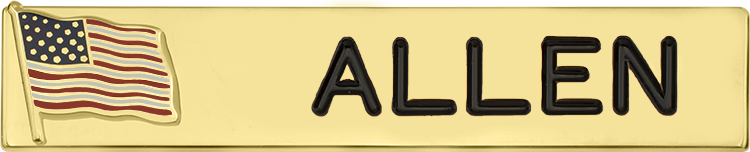 Name plate with seal style C558-AS: Badges Ex Cetera