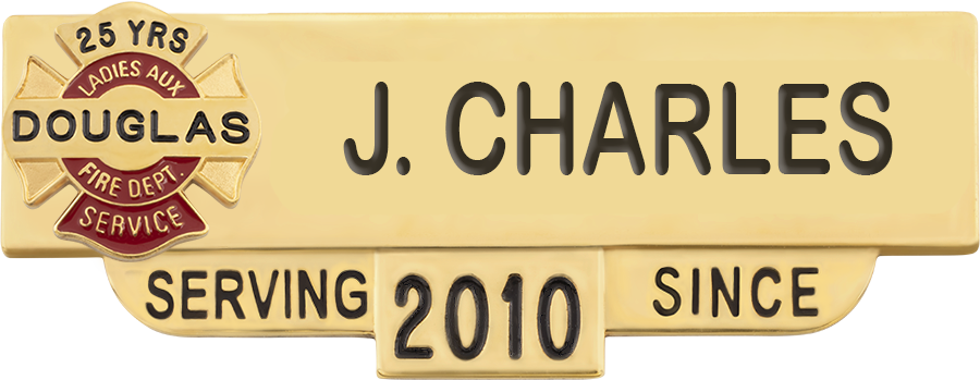 Name plate style C602L_M1908LAFD_SERVICERE: Badges Ex Cetera