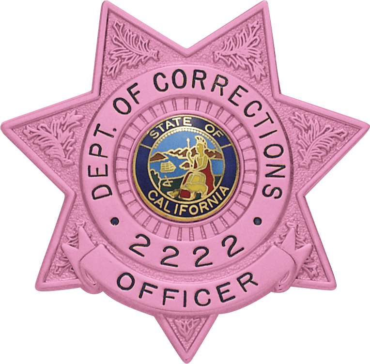 Pink Seven Point Star Badge S243-B: Badges Ex Cetera