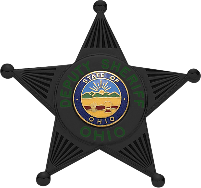 Matte Black 5 Point Ball Tipped Star Badge S-258_MBK: Badges Ex Cetera