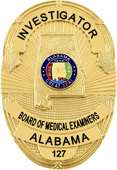 Oval badge with Alabama outline S36AL: Badges Ex Cetera