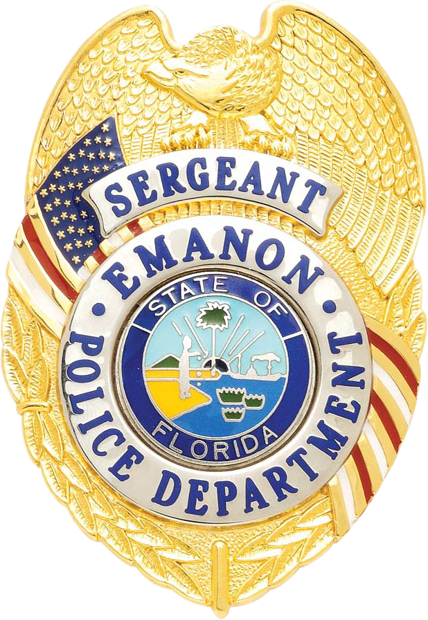 Eagle Topped Badge S521A: Badges Ex Cetera