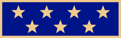 One panel with seven stars service award SAB3_295: Badges Ex Cetera