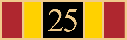 25 year service award SAB3_464: Badges Ex Cetera