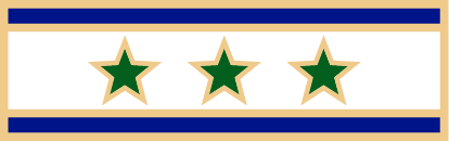 Four panel with three stars service award SAB3_473: Badges Ex Cetera