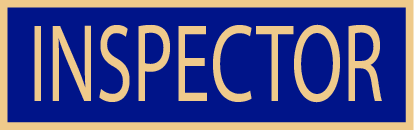 One panel Inspector service award SAB3_584: Badges Ex Cetera