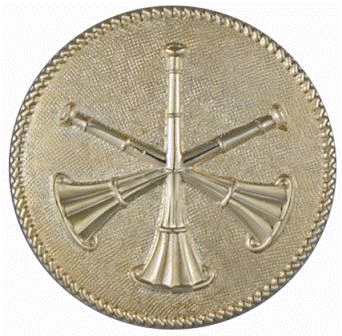 Large Cap Badge with Three Crossed Horns by Hook-Fast Specialties, Inc ...