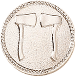 Fire Chief Hat Badge With Five Crossed Horns Cut Out