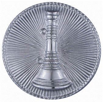 Cap Badge with Single Horn: Badges Ex Cetera