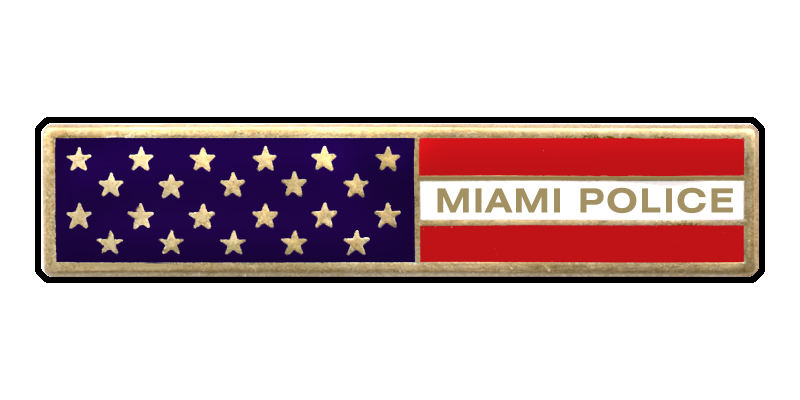 Miami Police American Flag Bar