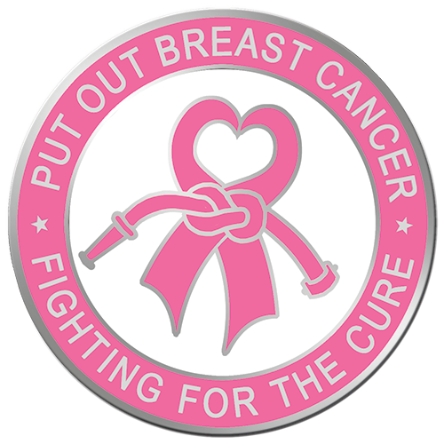 Pink Fire Breast Cancer Awareness Seal