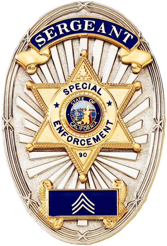 Oval Badge with Applied Reversed Enamel Panels and Star