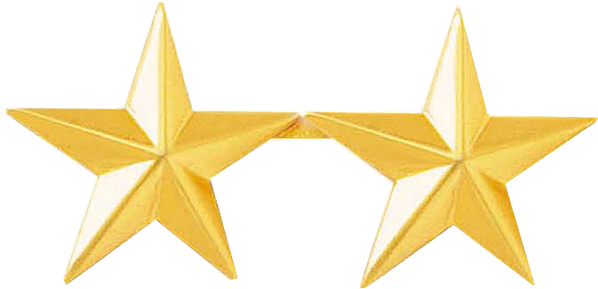 Two 5/8" Stars On A Bar