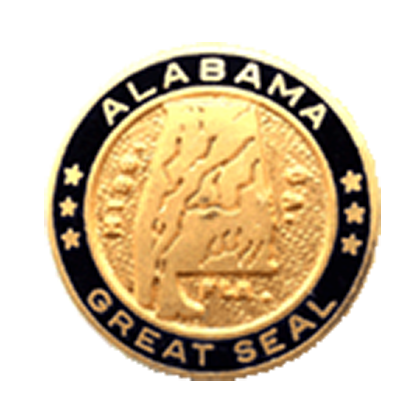 State of Alabama one Color Great Seal