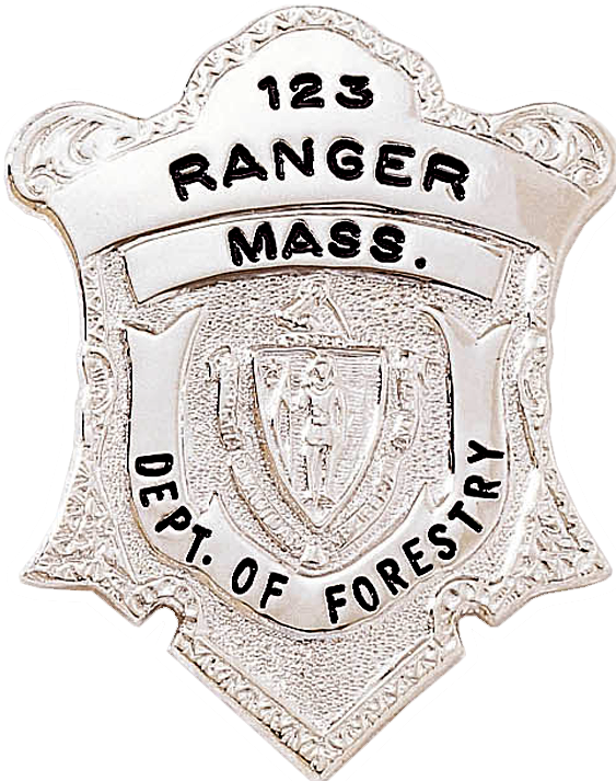 Angled shield badge