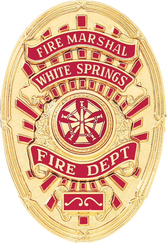 Oval badge with applied panels