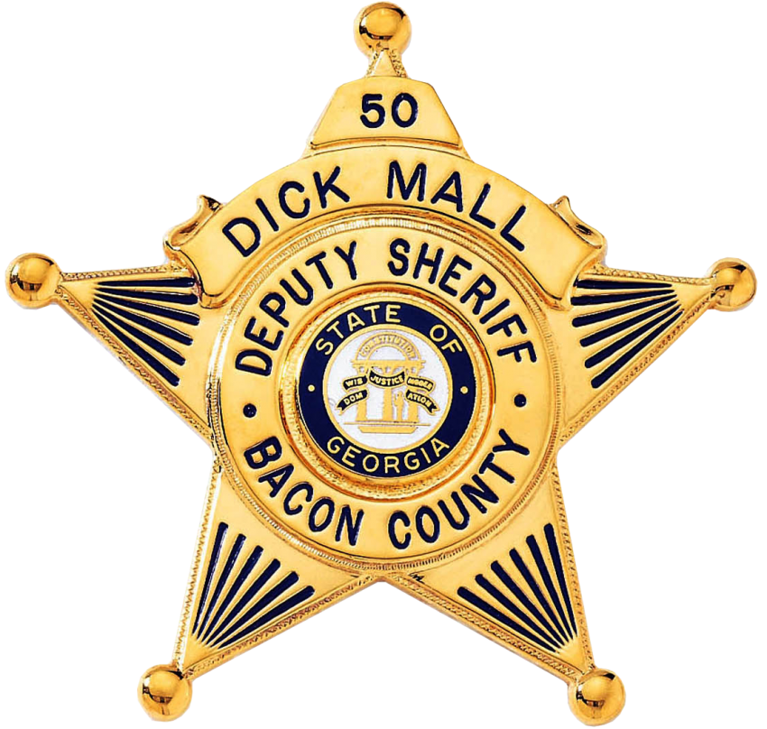 Five Point Star Badge with Circular Panel