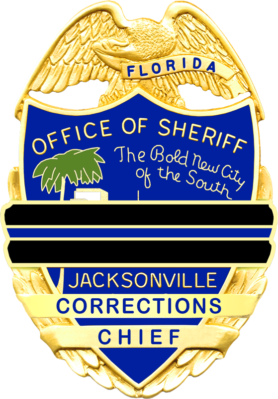 Jacksonville Sheriff Badge with Mourning Bar