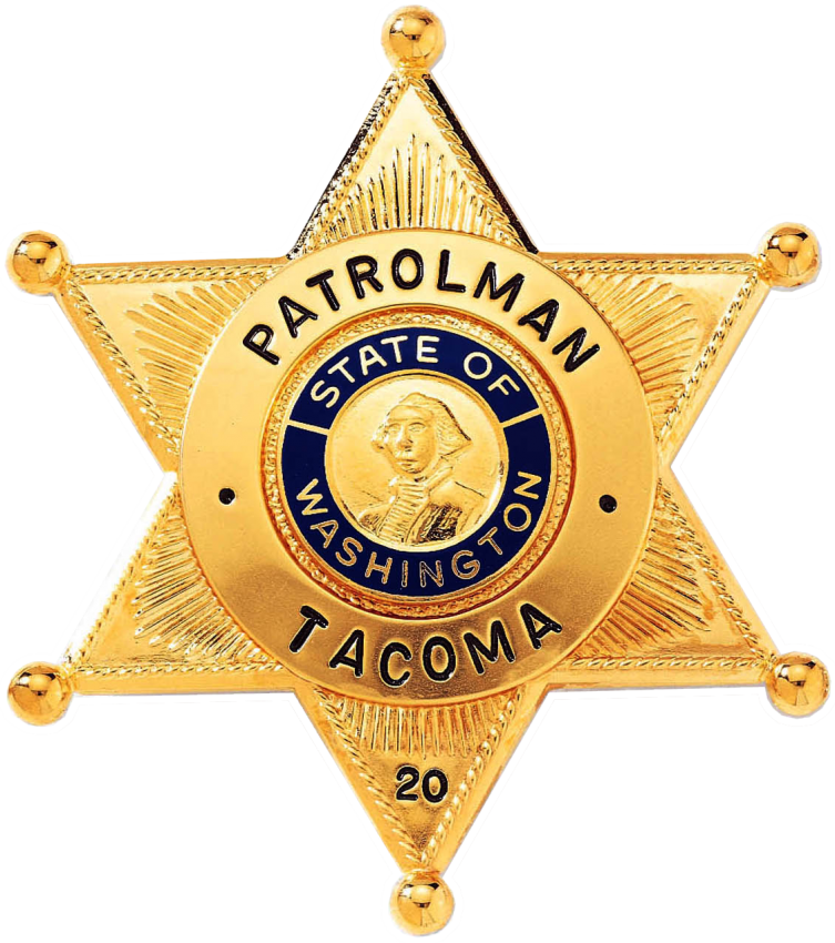 Six Point Star Badge with Circular Panel