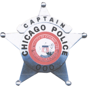 Chicago Police Captain Five Point Star With Ball Points