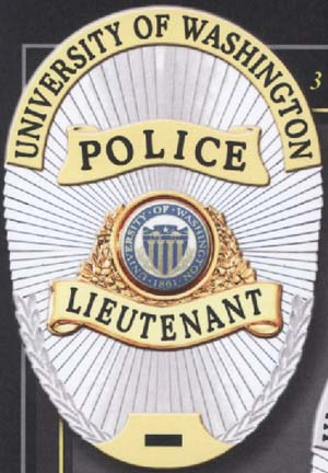 University of Washington Oval Badge with Applied Panel