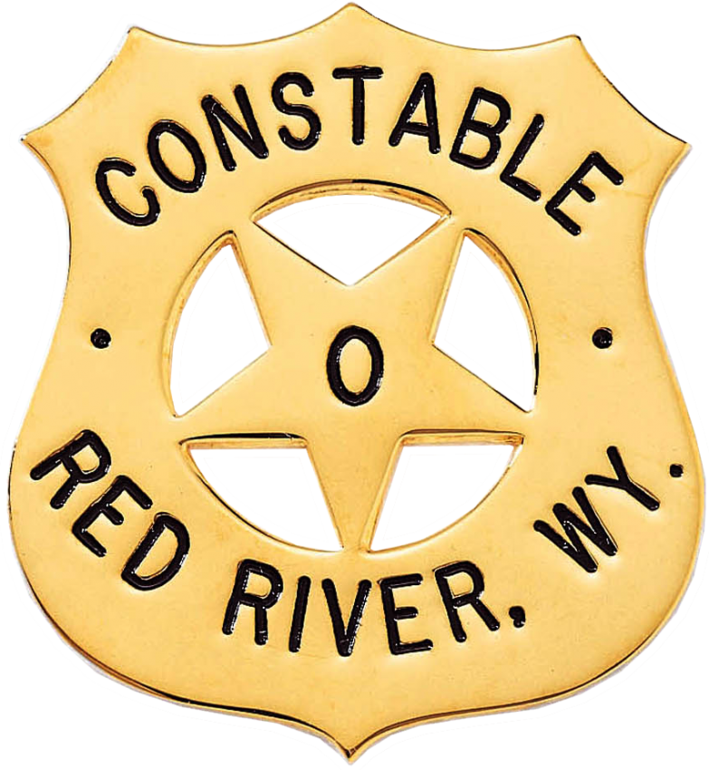 Shield Badge with Five Point Star Cutout
