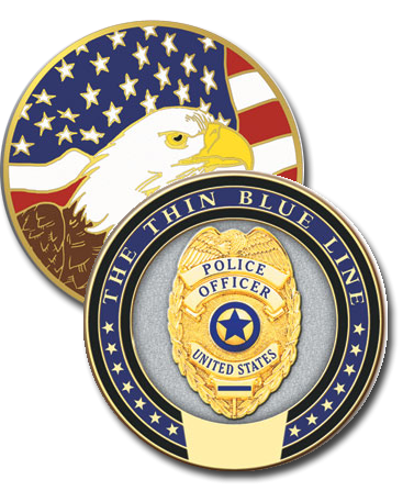 Thin Blue Line Challenge Coin