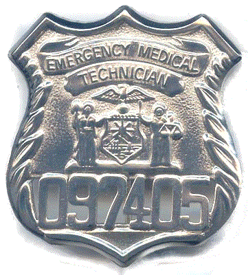 New York State EMT Shield Badge Style # NYSEMT: Badges Ex Cetera