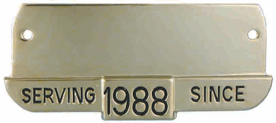 Quick Ship Name Plate Service Award Style# QS-8: Badges Ex Cetera
