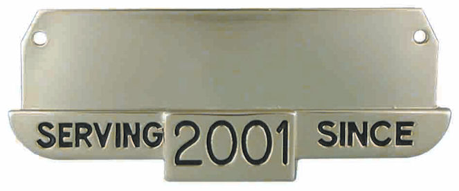 Quick Ship Name Plate Service Award Style# QS-9: Badges Ex Cetera