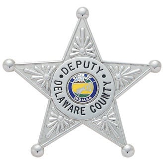 Five Point Star Ball Tipped Badge S258-A: Badges Ex Cetera