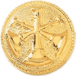 Fire Chief Hat Badge With Five Crossed Horns Cut Out