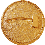 Fire Chief Hat Badge With Five Crossed Horns Cut Out