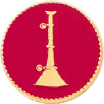 Fire Chief Hat Badge With Five Crossed Horns Cut Out