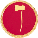 Fire Chief Hat Badge With Five Crossed Horns Cut Out