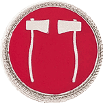 Fire Chief Hat Badge With Five Crossed Horns Cut Out