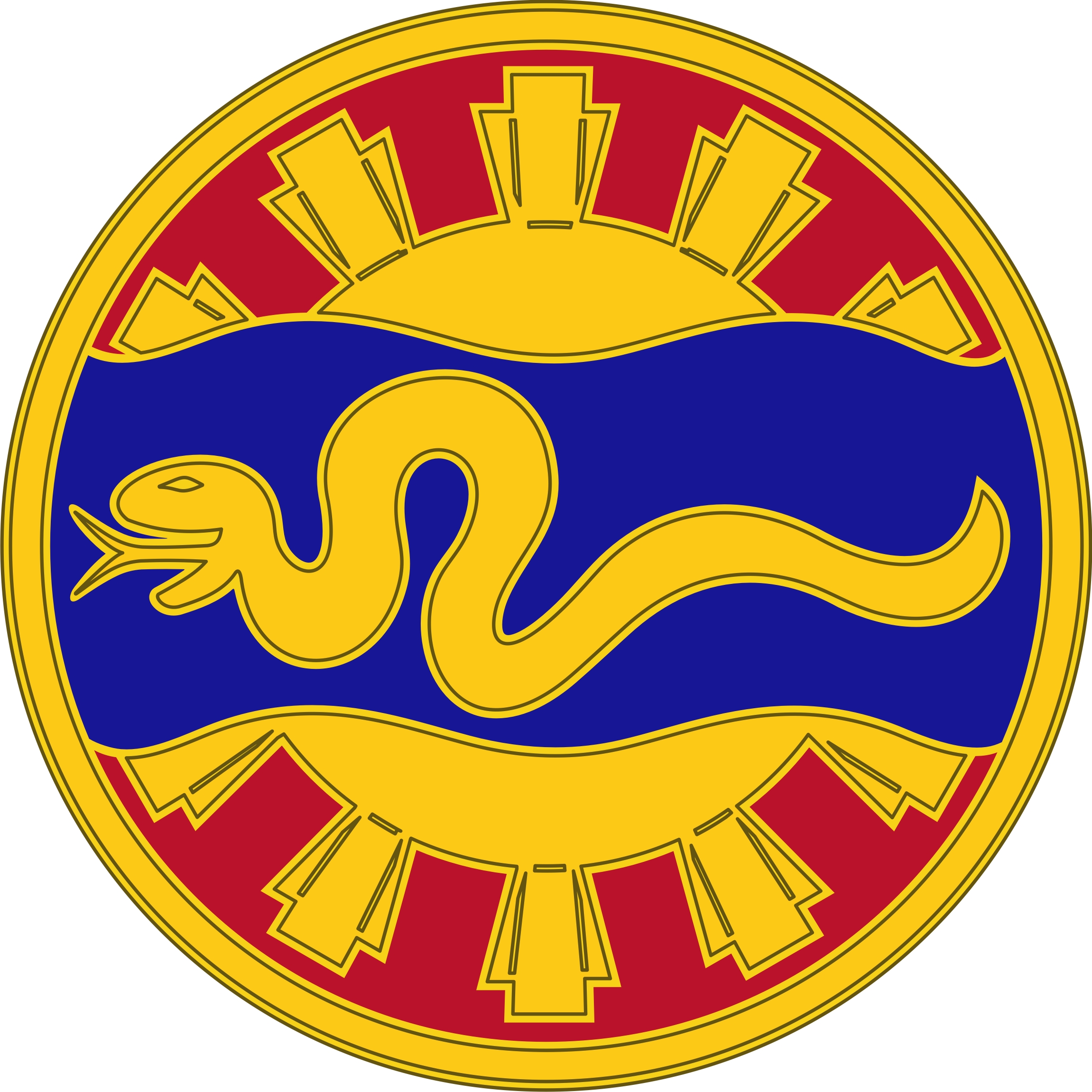 C1101 ARMY CSIB 116TH CAVALRY BRIGADE: Badges Ex Cetera